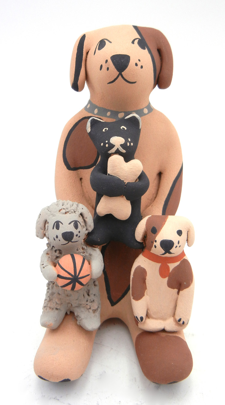 Vintage 1990s Navajo Pueblo Storyteller mother in egg shaped figure ...